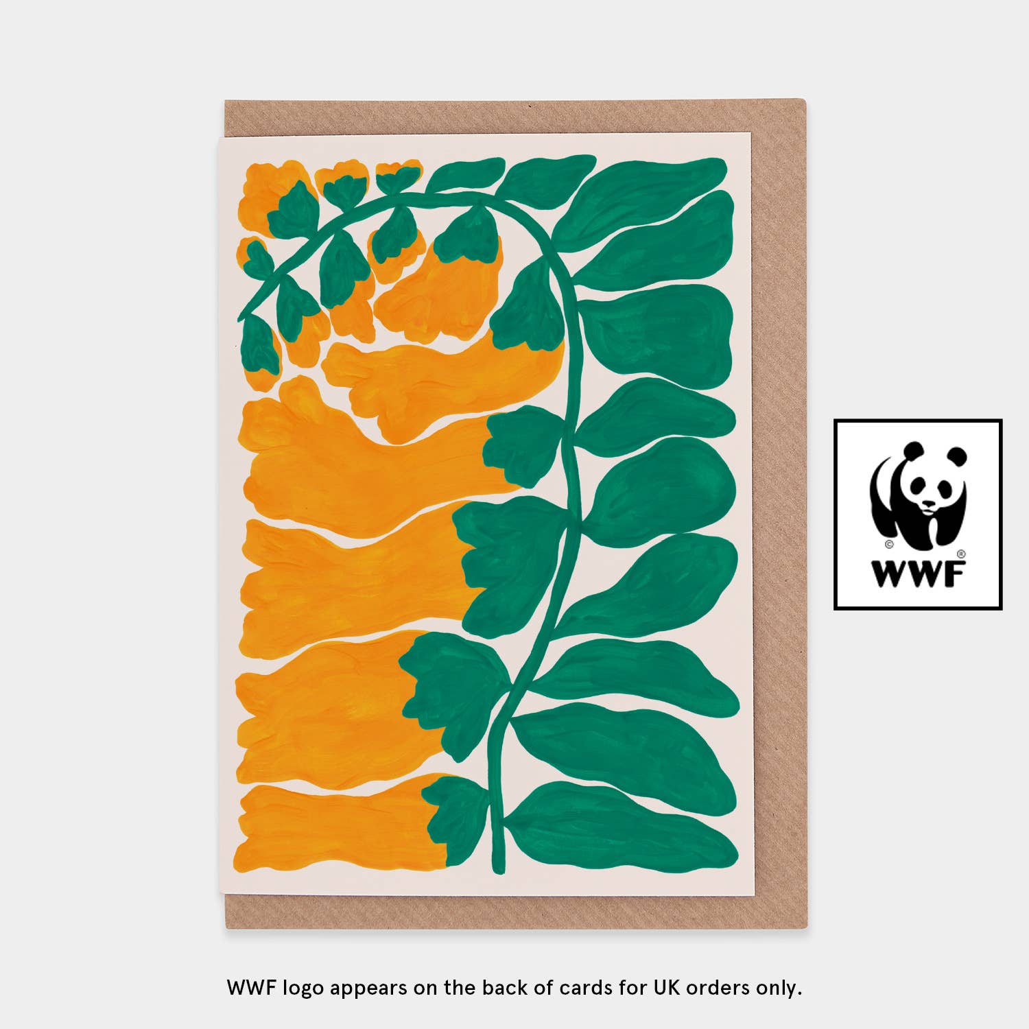 Foxglove (Yellow) WWF Greetings Card – Green + Grounded